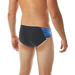 TYR Men's Castaway Racer Swimsuit, Blue - 36