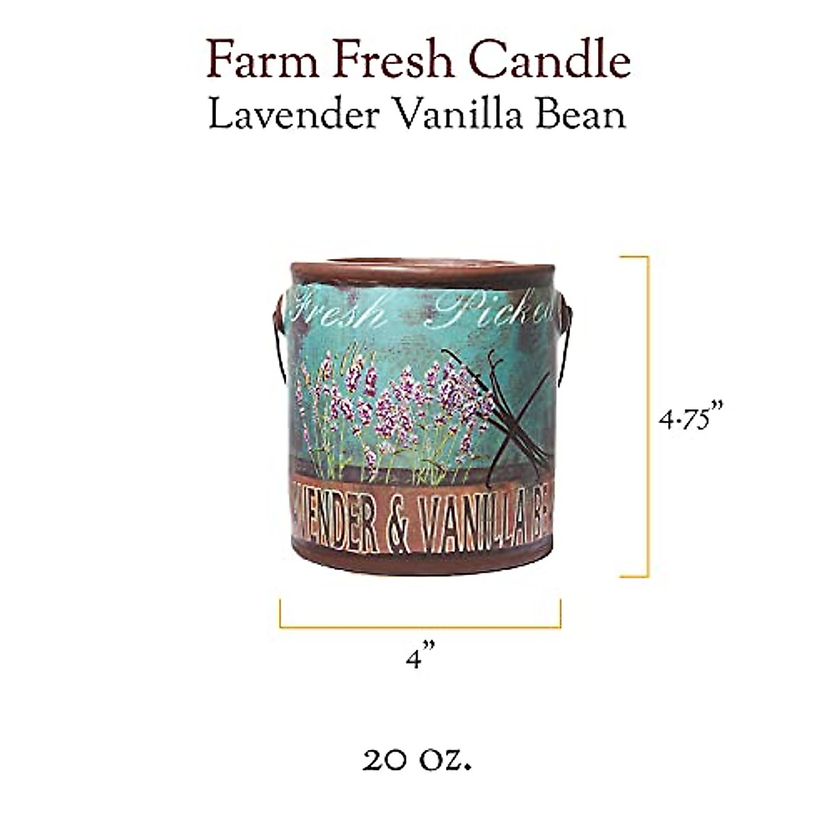 A CHEERFUL GIVER 95hr 20oz Scented Candle - Lavender Vanilla Bean Scented - Multi-Wick Glass Candle - Gifts For Men and Women
