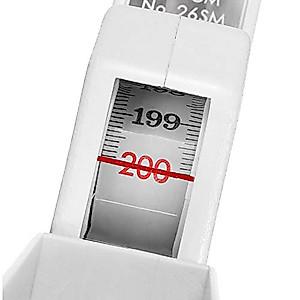 2m/78.7'' Stadiometer Right-Angle Telescopic Tape Measure, Wall Mounted Growth Stature Meter Measure Home Use Adult Children Roll Ruler Height Measuring Tool(White)