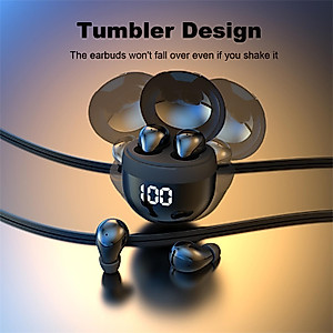Small Mini Invisible Earbuds for Work Wireless Bluetooth Tiny Low Profile Micro Smallest Discreet Earbuds Hidden for Work Small Ear Buds Tiny Mini Invisible Headphones Discreet Hidden Headphones