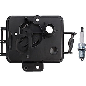 Hippotech 799583 Carburetor Replacement for Briggs 593261 595656 591979 Engines 450E 500E 550E 550EX Series 125cc 140cc Lawnmower with 595663 Air Filter Base 799579 Air Cleaner Foam Filter Kit