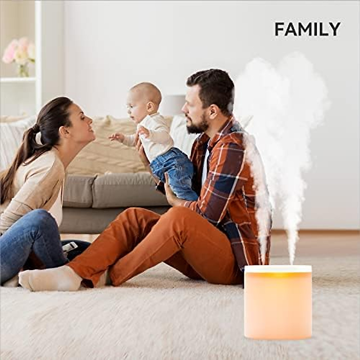 Humidifiers for bedroom, Humidifiers for home, Quiet (2L humidifier Water Tank),Dual Mist Ports, Cool Mist Humidifiers with Night Light Mode, also suitable for Office