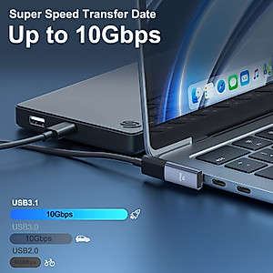 DuHeSin 4 Pack USB 3.1 90 Degree Adapter,【2*Left Angle】&【2*Right Angle】 USB A Male to Female Adapter for PC, Laptop, USB A Car Charger, Power Bank and Most USB Devices