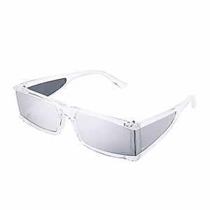 FEISEDY Cool Futuristic Rectangular Sunglasses Cyber Men Women Punk Style Cosplay Sun Glasses B2739