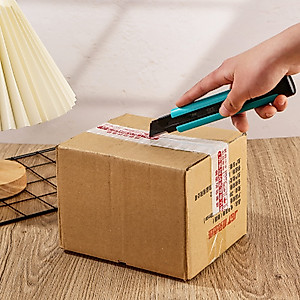 RVOGJP Premium Utility Knife, 1PC Retractable All Metal Heavy Duty Box Cutter, Quick Change Blade Razor Knife, with 3 Extra Blades