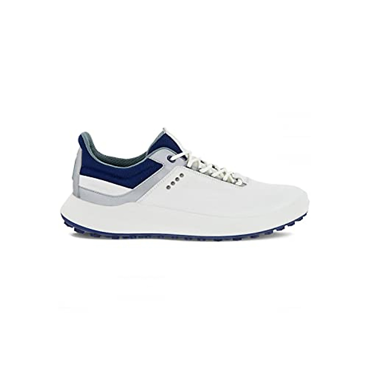 ECCO Men's Core Hydromax Water Resistant Golf Shoe, White/SILVERMETALLIC/Blue Depths, 10-10.5
