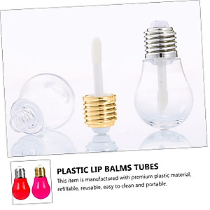 FRCOLOR 20 Pcs Light Bulb Clear Lip Oil Lipgloss Clear Liquid Lipstick Tubes Lipgloss Tubes Bulk Lip Gloss Base Travel Containers for Liquids Plastic Lip Gloss Bottles Lip Gloss Tube Mini
