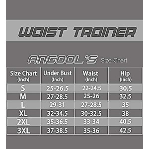 ANGOOL Neopren Waist Trainer for Women,Workout Plus Size Trimmer Belt Sauna Sweat Corset Cincher with Zipper L Pink