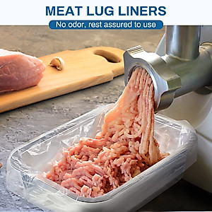 Wesiti 50 Pieces Meat Lug Liners Bucket Liner Bags Plastic Meat Bags for Food Storage, 23.62 x 23.62 Inches