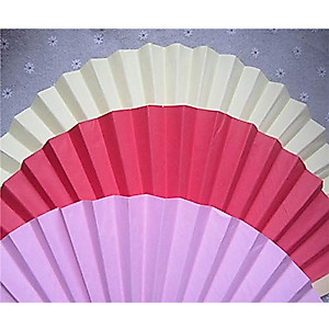 RAZZUM Folding Hand fans1pcs Chinese Style Hand Painted Folding Paper Fan，Lace Silk Hand Held Solid Color Fan，Portable Hand Fan for Dancing PartyChinese Fans Fan (Color : Navy)