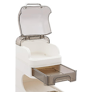 BENTFL Narrow Bathroom Storage Cabinet with Drawers, Multifunctional Towel Storage Tower with Toilet Paper Holder, Slim Drawers Cabinet for BathroomHallway Entryway, Home Furniture (44.3" H)