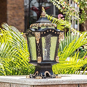 Outdoor Post Light Exterior Pillar Light Pillar Lamp European-Style Simplicity ，Waterproof Antirust Aluminum Column Lamp Outdoor LED Post Light Garage Pavilion Courtyard Courtyard Lighting