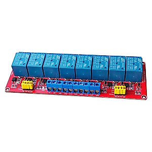 5V Relay Module with Optocoupler Isolation Support High and Low Level Trigger Relay Red Board (8 Channel 5V Relay)