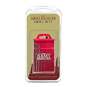 The Army Painter Drill Bit Set - 10 Small Drill Bits for Pin Vise Hand Drill - Wargamers Micro Drill Bit Set for Miniatures- Mini Twist Drill Bits