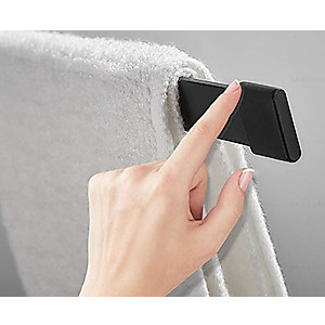 Wall Mounted Towel Bar Swivel with 3-Arm Swing Towel Holder for Bathroom Kitchen Storage （Black）