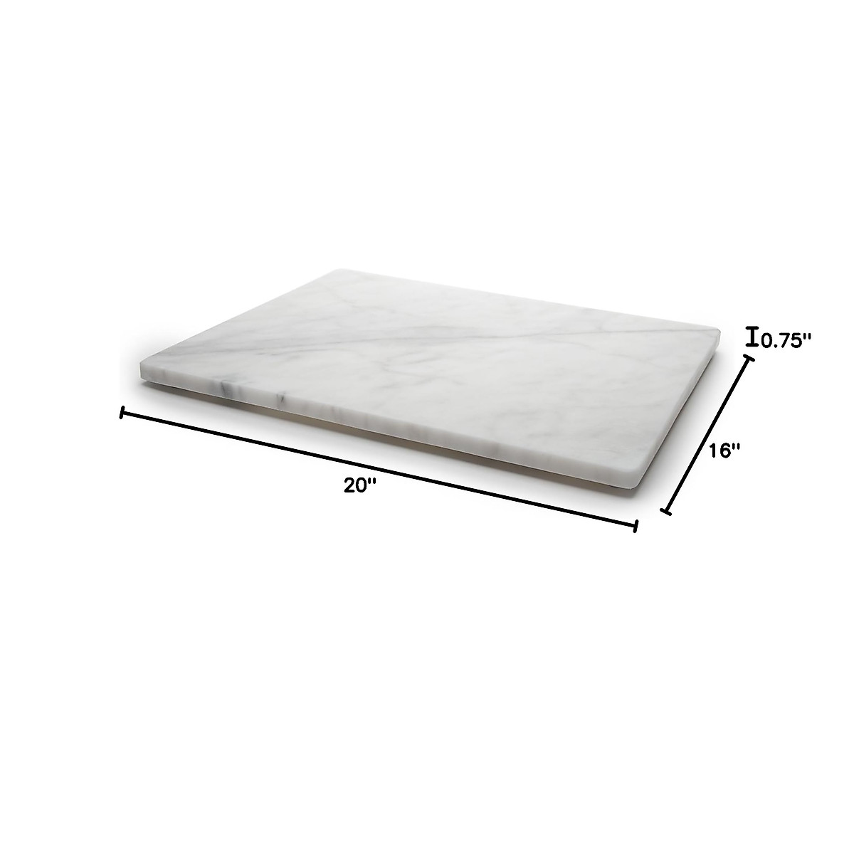Fox Run 3829 Marble Pastry Board White, 16 x 20 x 0.75 inches