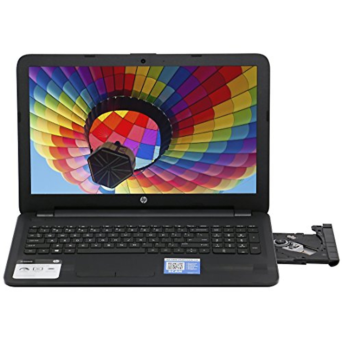 HP Notebook Laptop 15.6 HD Vibrant Display Quad Core AMD E2-7110 APU 1.8GHz 4GB RAM 500GB HDD DVD Windows 10
