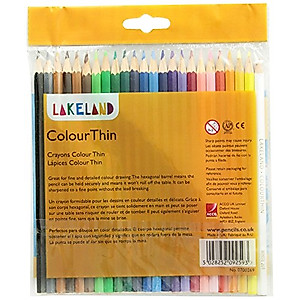 Derwent Lakeland Colorthin Pencils, 2.9mm Core, Wallet 24 Count (0700269)