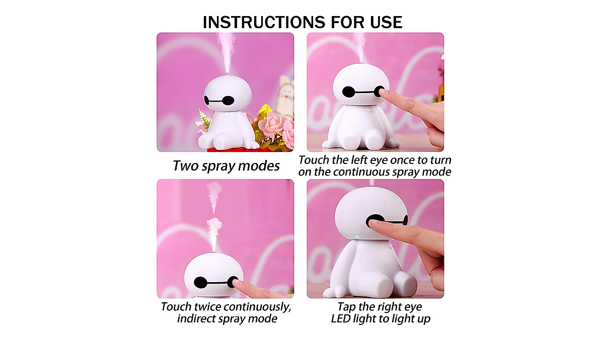 Portable Mini Cool Mist Humidifier for Travel & Office