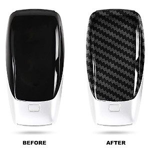 Carbon Fiber Texture Key Shell Fob Batterieabdeckung Carbon Fiber Key Cover Kompatibel mit Mercedes Benz E Klasse 2017 S 2018