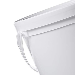 Consolidated Plastics Pail with Handle, Polypropylene, 1.5 Quart, White, 10 Piece