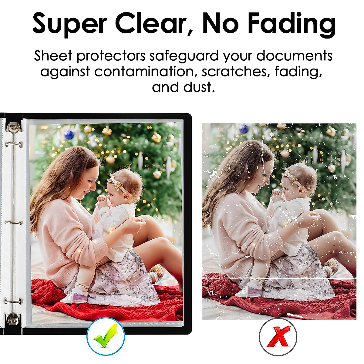 KTRIO Sheet Protector 8.5 x 11 inch Non-Glare Clear Page Protectors, Plastic Sleeves for Binders, Paper Protector for 3 Ring Binder Letter Size Top Loading, 100 Pack