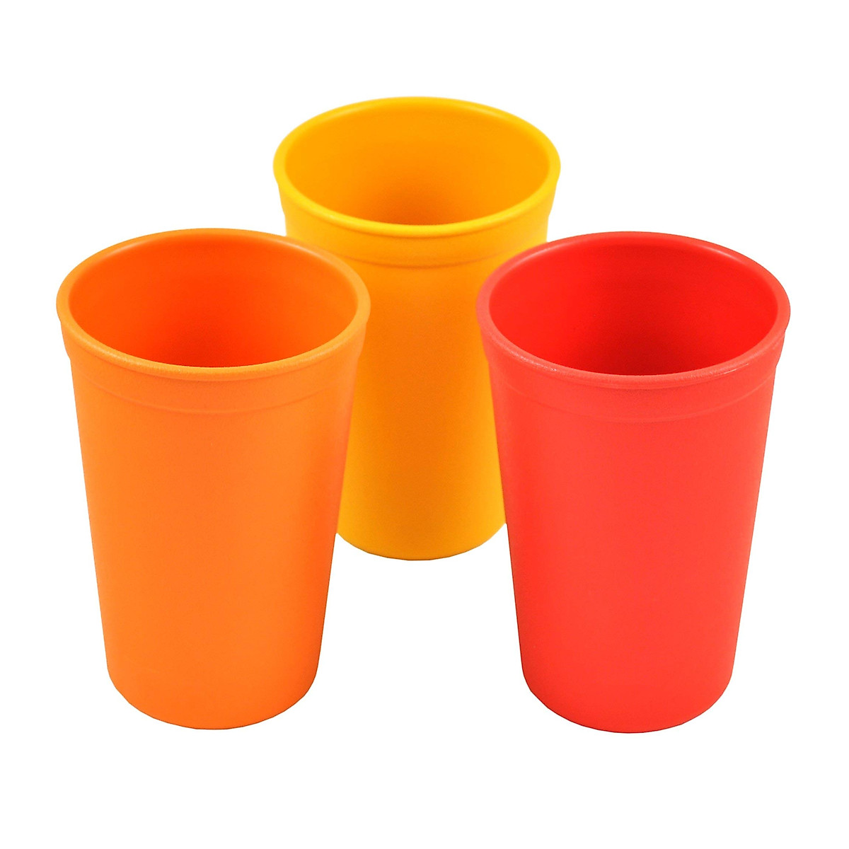 Re-Play Made in USA 10 Oz. Open Cups for Toddlers, Set of 3 - Reusable and Stackable Toddler Cups for Easy Storage - Dishwasher/Microwave Safe Kids Plastic Cups, 4.75" x 3.25", Mermaid