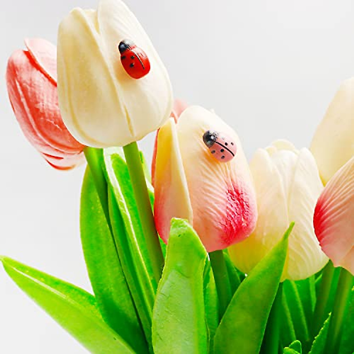 200 Pcs Mini Wooden Ladybugs Stickers with 3 Sizes for Fairy Garden Home Decor