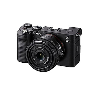 Sony Alpha 7C Full-Frame Mirrorless Camera - Black (ILCE7C/B) with Sony FE 40mm F2.5 G Full-Frame Ultra-Compact G Lens