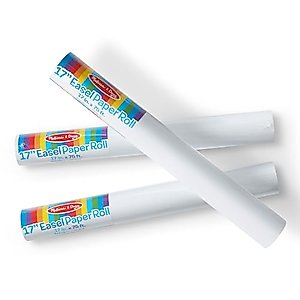 Melissa & Doug Deluxe Easel Paper Roll Replacement (17 inches x 75 feet) - 3-Pack - FSC Certified