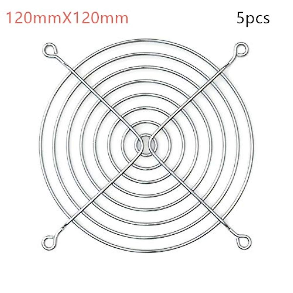 bnafes Metal Fan Guard Protective Grill Case 120mm 4.7" 5 Pcs for PC Ventilator