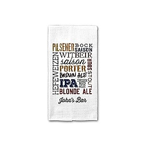 Beer Types Towel | Personalized Kitchen Towel | Brewing Gift | Father's Day Gift | Personalized Dish Towel | IPA Gift | Mens Kitchen Gift
