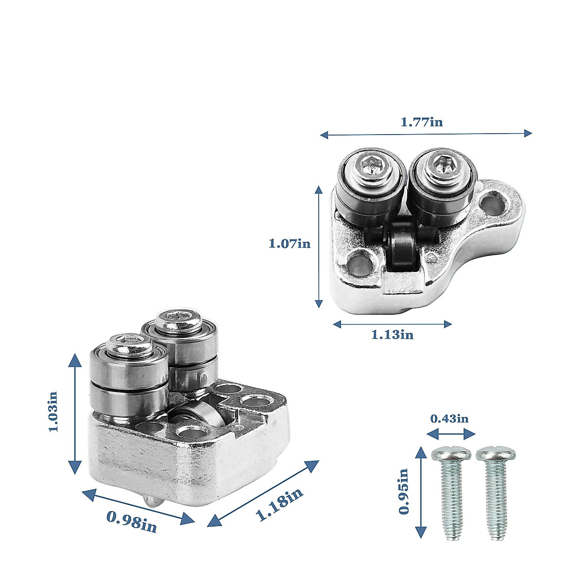 42-28-0015 42-28-0025 Front Rear Guide Roller Kit For Milwaukee Deep Cut Band Saw 2729-22, 2729-20, 2729-21, 6232-20, 6238-20 (42-28-0015 42-28-0025 Front Rear Guide Roller Kit)