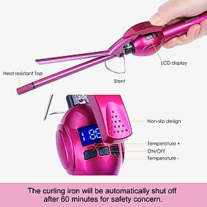 iGutech 9mm Curling Iron Hair Curler,3/8 Inch Small Barrel Curling Iron Ceramic for Long & Short Hair