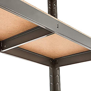 YINF 5-Tier Metal Shelving Unit Adjustable Garage Storage Utility Rack Heavy Duty Shelves Organization Multipurpose Shelf Warehouse Basement Kitchen Living Room 27.5" L x 11.8" W x 59" H, 1 Pack