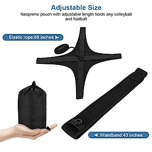 YHG Volleyball Training Equipment Aid with Waist Strap, Volleyball Training Belt Volleyball Rebounder for Solo Practice of Arm Swing Rotations, Serving, Spiking and Hitting