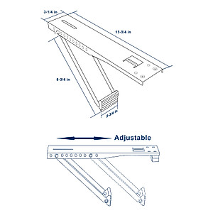Wintcomfort Window Air Conditioner Bracket, Light Duty Support Bracket, Up to 85 lbs, Universal to Fit 5,000 to 12,000 BTU AC Units
