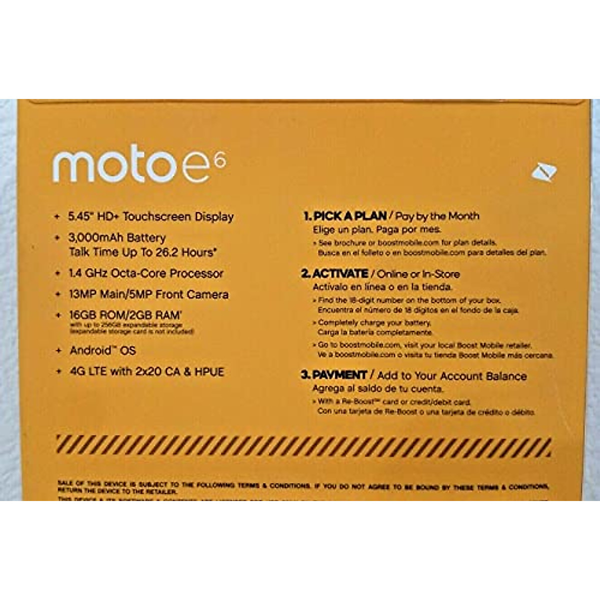 Boost Mobile Motorola Moto e6 16GB Prepaid Smartphone