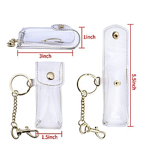 Patty Both Fashion Lipstick Keychain Holder Lipstick Case Holder Lip Balm Holder with Key Chain, Portable, Gift for Women Girls (1 pack)