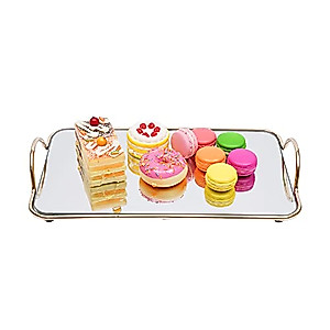 TFCFL 10 PCS Cake Stand Set Crystal Cupcake Dessert Plate Display Tower Mirror Cake Holder Cupcake Stands for Wedding Afternoon Tea Birthday Party Gold Cake Stand