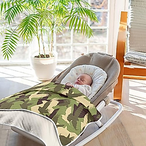 Kigai Camouflage Birds Baby Blanket for Boys Girls, Swaddle Blankets Soft Cozy Nursery Receiving Blankets Travel Blanket Throw Blankets for Toddler Newborn, 30 x 40 Inch