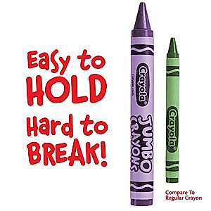 Crayola Jumbo Crayons, Assorted Colors, Great Toddler Crayons, 16 Count