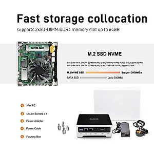 ALLASONE Mini PC Windows 11 Pro Core i7-1165G7,Mini Computer Dual LAN,32GB DDR4 RAM 512GB M.2 NVME SSD,Micro Computer USB3.0 HDMI DP, Dual Band WiFi BT 4.2