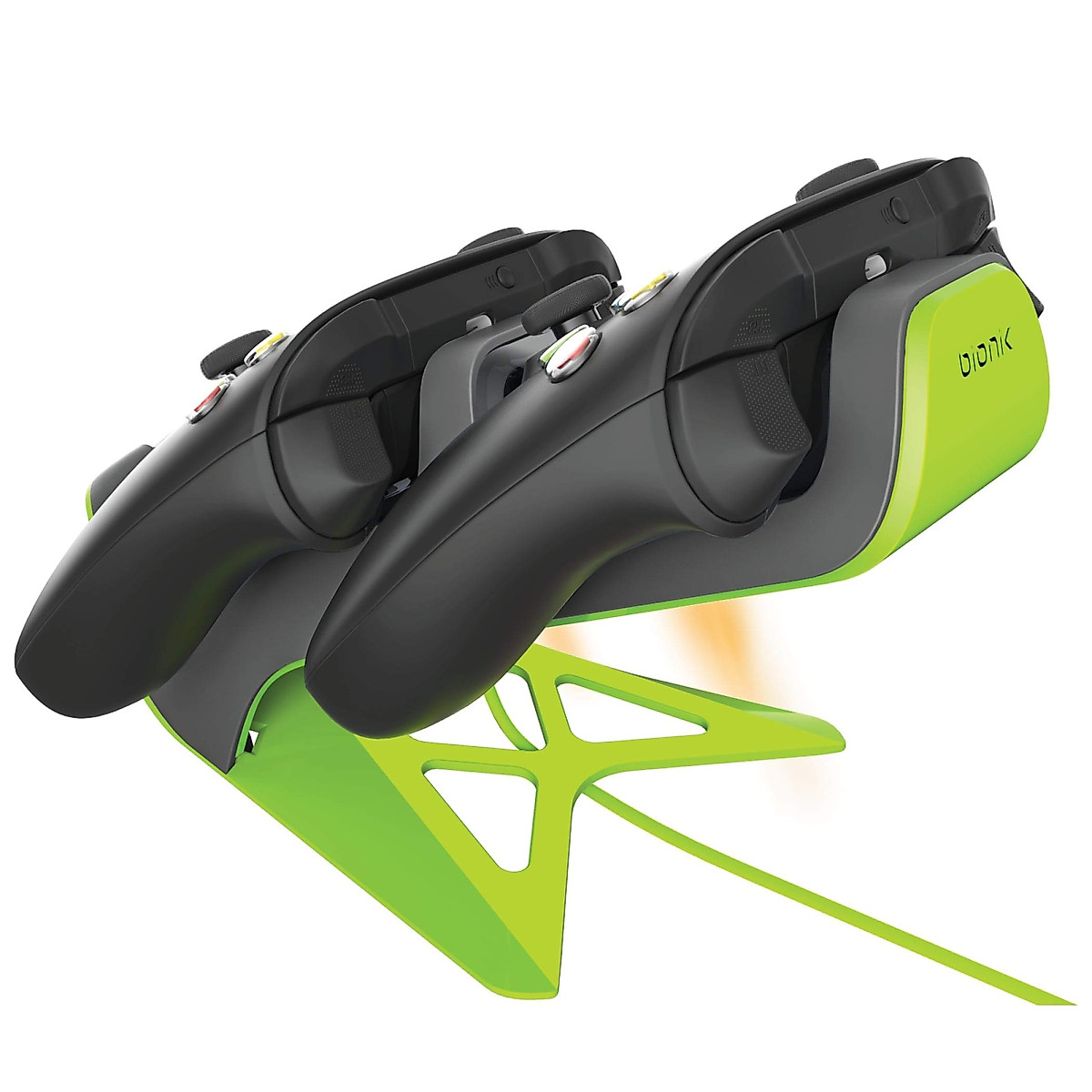 Bionik Power Stand for Xbox Series X/S: Dual Charge & Storage Dock with 2 Rechargeable Batteries-Power Adapter Included (BNK-9070) - Xbox Series X