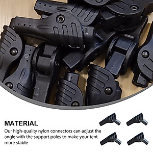 Umbrella Tent 4pcs Tent Support Joint Folding Canopy Tent Coupling Connectors Portable Tent Connector Parts Nylon Connector Tent Pole