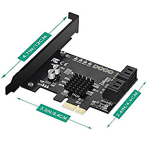 MZHOU PCIE 2.0 X 1 to SATA 4 Port Adapter Card Marvell Chipset Without Raid for Ipfs Mining and Adding Sata 3.0 Devices