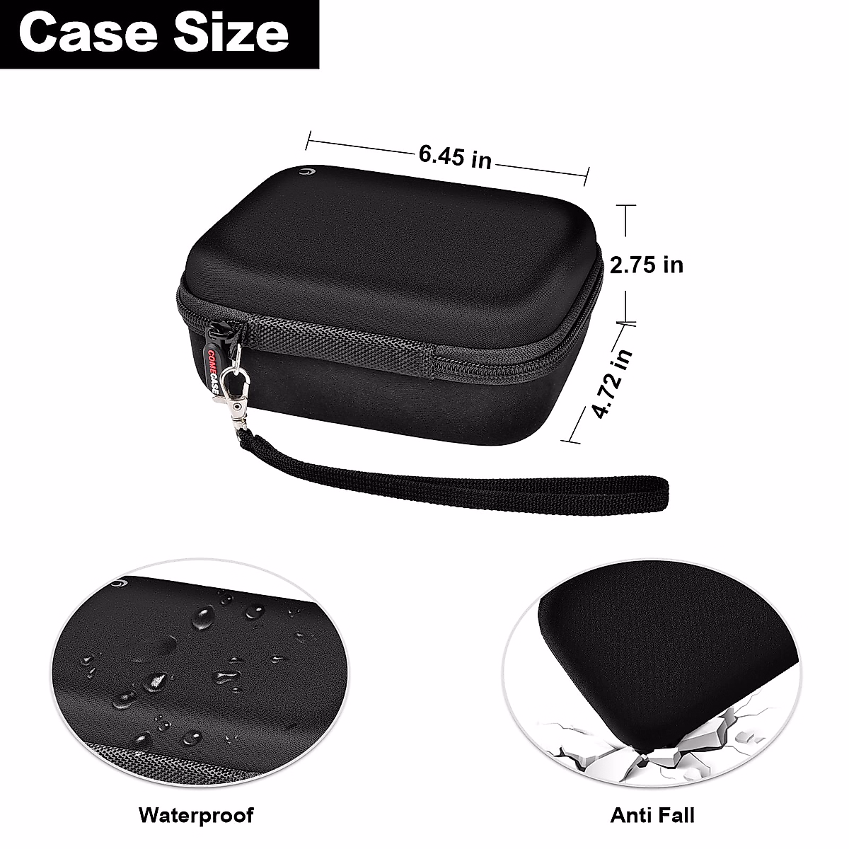 Case Compatible with Bakugan Figures, BakuCores and Armored Alliance, Collectible Action Figures, Mini Toys Container Carrying Box for Bakugans Trading Cards (Bag Only) - Black