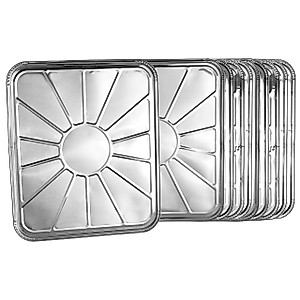 Plasticpro Disposable Foil oven liner Reusable Oven Drip Pan - Tray for Cooking and Baking Pack of 10