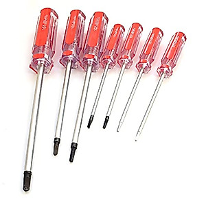 Triangle Screwdrivers Set 7 Sizes 1.4mm 1.8mm 2.0mm 2.3mm 2.7mm 3.0mm 4.2mm, SKZIRI 7in1 Triangle Screwdriver Tool Kit for Fixing Electronic Toys Household Electrical Appliances Repairs