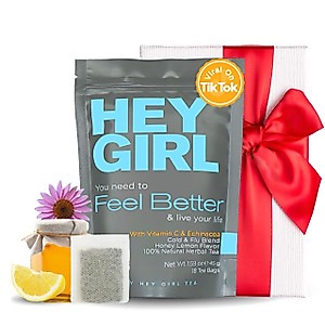 Get Well Soon Gifts For Women | Immunity Tea For Colds and Sore Throat with Elderberry, Echinacea | Care Package For Sick Friend to Feel Better | Recovery Immune Support, Herbal Throat Coat Tea Bags